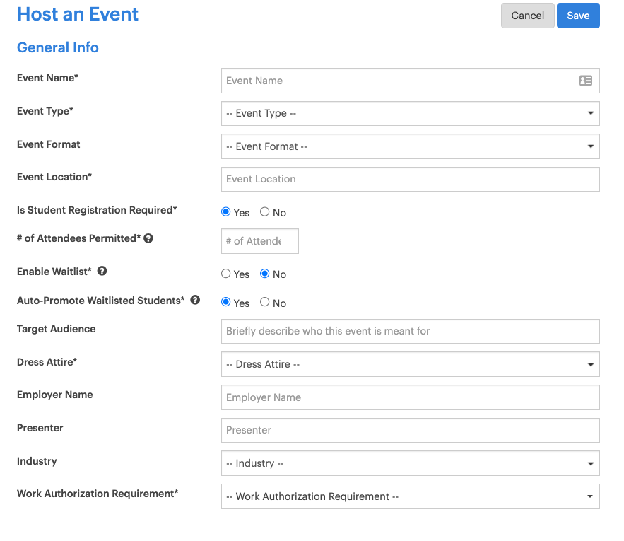 Creating Events – 12twenty Support