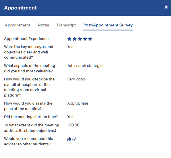 Post-Appointment Survey – 12twenty Support
